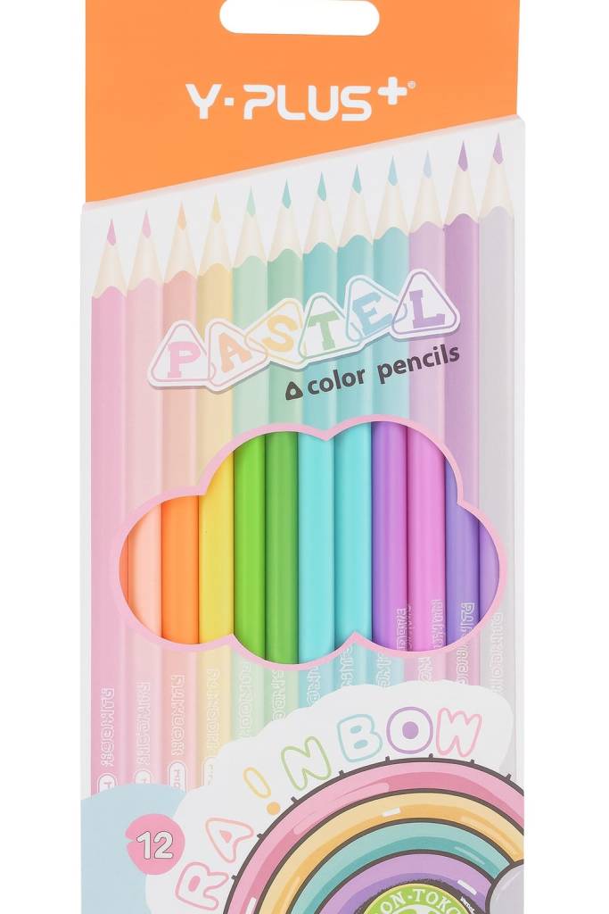 Y-Plus+ Pastel Coloured Pencils (12 pcs) – Bold Print BookShop